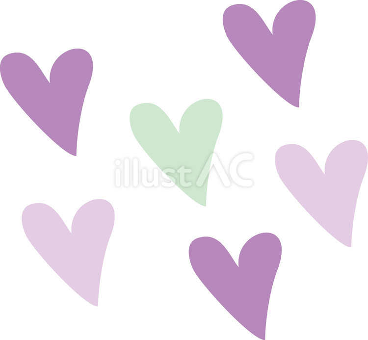 ハートマーク ラベンダーカラーイラスト - No: 26466546｜無料イラスト・フリー素材なら「イラストAC」