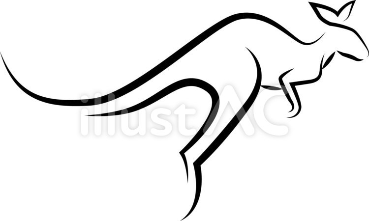 Free Vectors | Kangaroo line drawing