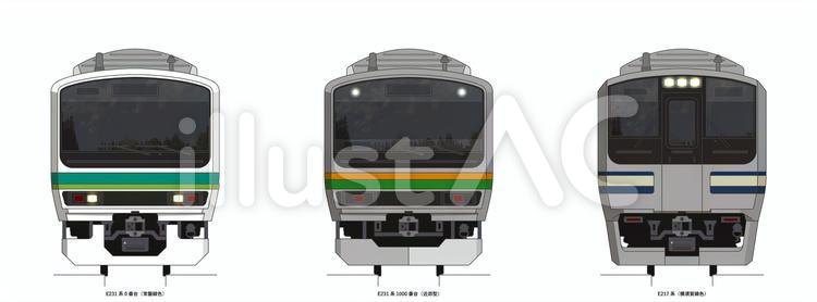 JRE231系・E217系電車_#01イラスト - No: 22051516／無料イラスト/フリー素材なら「イラストAC」