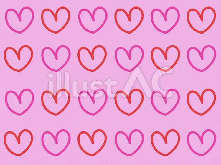 ハート柄（ピンク地）イラスト - No: 1217648｜無料イラスト・フリー素材なら「イラストAC」