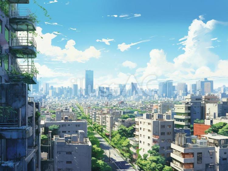 街並みイラスト - No: 24233449｜無料イラスト・フリー素材なら「イラストAC」