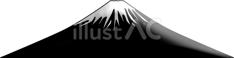 Free Vectors | Mount Fuji black and white