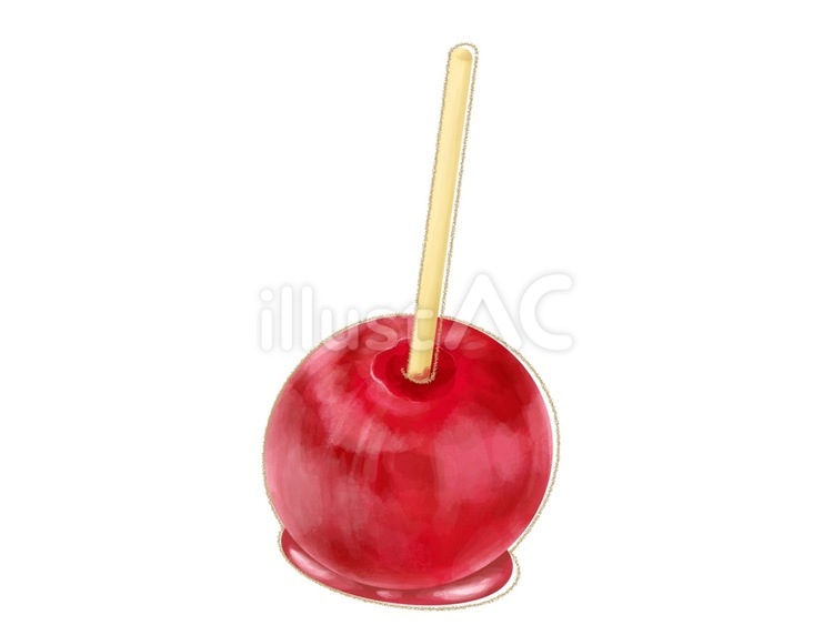 りんご飴イラスト - No: 23941196｜無料イラスト・フリー素材なら「イラストAC」