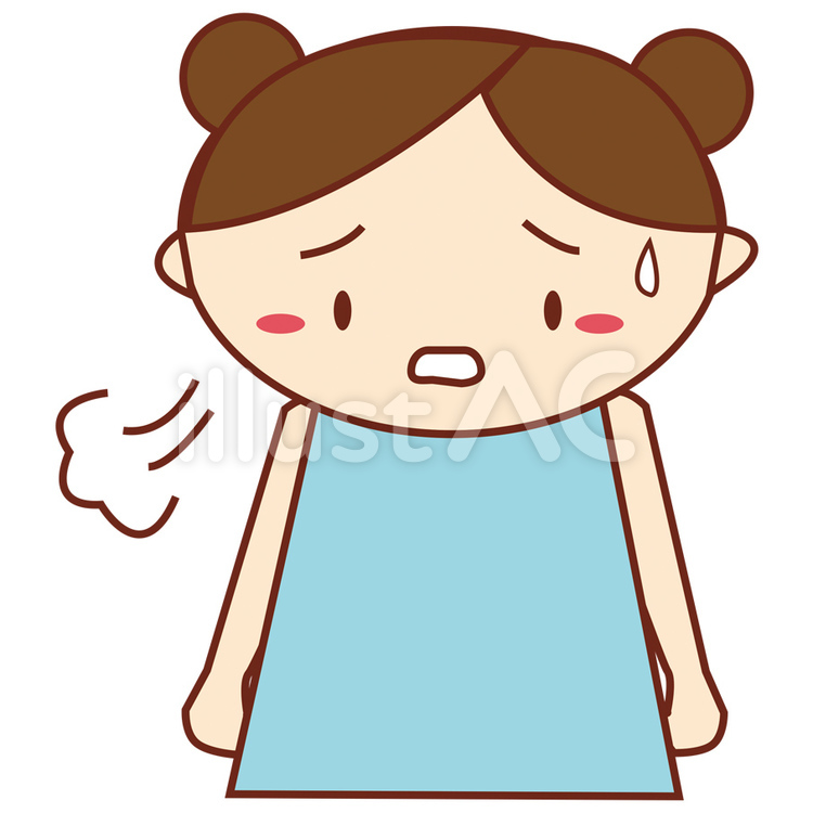 ため息をつく女の子イラスト - No: 2077511｜無料イラスト・フリー素材なら「イラストAC」