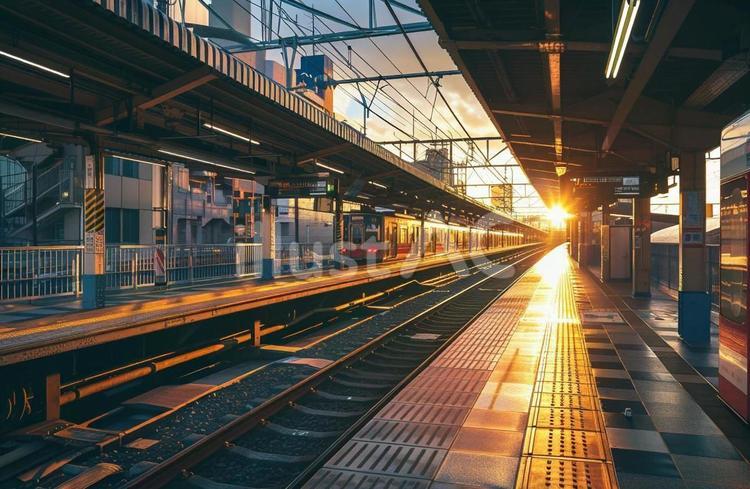 Free Vectors | Train platform scenery and background 4