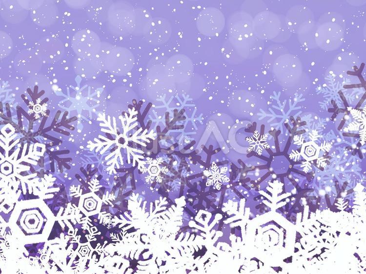 降り積もる雪の結晶 パープルイラスト - No: 24540518｜無料イラスト・フリー素材なら「イラストAC」