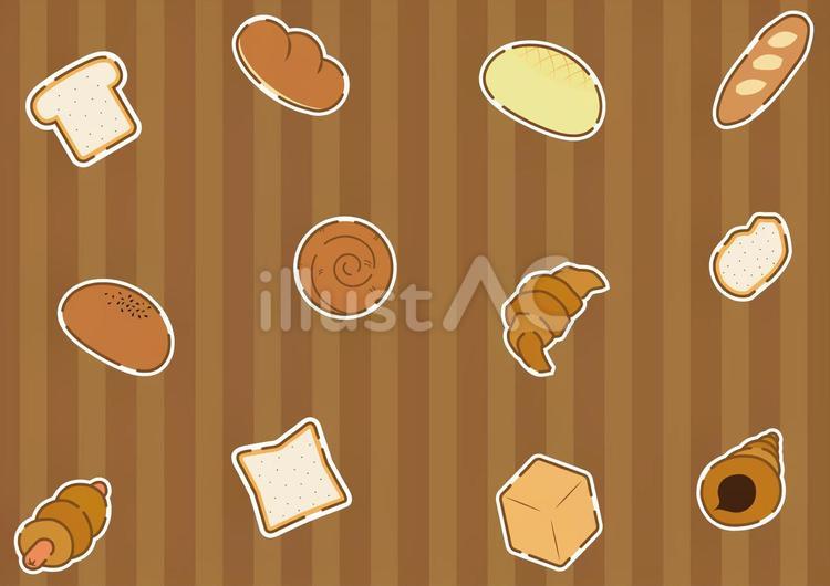 Free Vectors | Cute background material with illustrations of bread