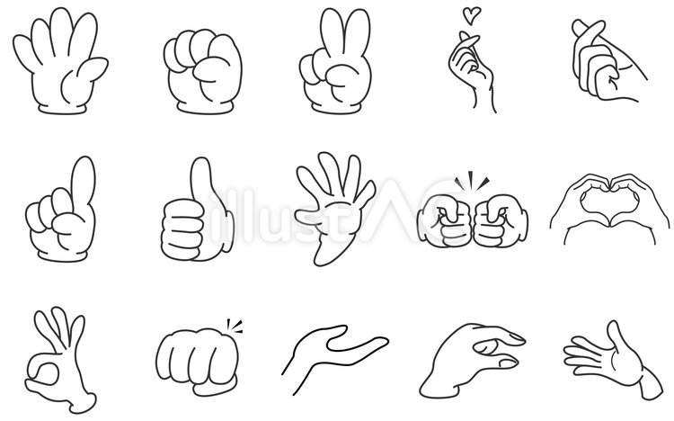Free Vectors | Hand sign set