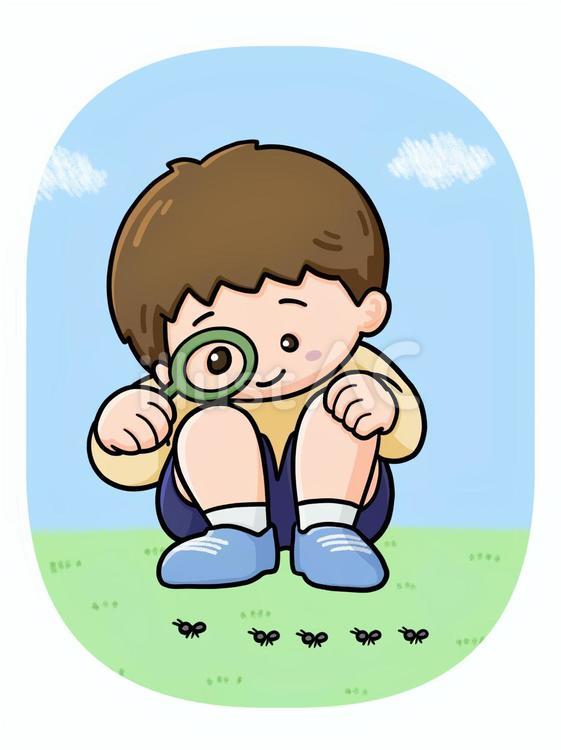 Free Vectors | Boy observing with background Free Vectors | Boy observing with background