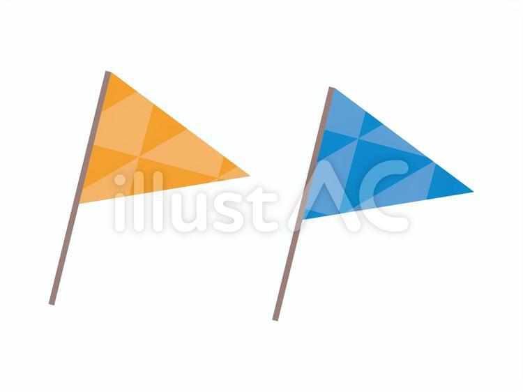 旗イラスト - No: 22737337／無料イラスト/フリー素材なら「イラストAC」