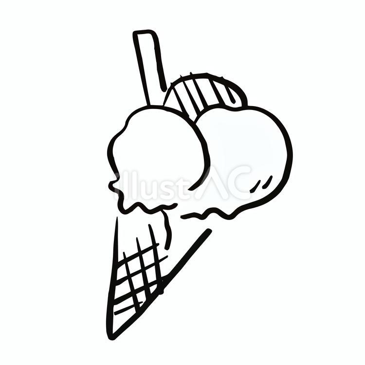 Free Vectors | Handwritten black and white illustration of gelato
