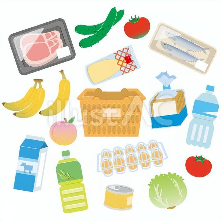 スーパーマーケットの食材イラスト - No: 22152177｜無料イラスト・フリー素材なら「イラストAC」