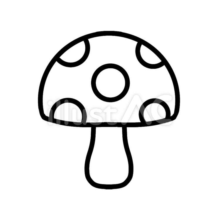 きのこシルエット①イラスト - No: 23064654｜無料イラスト・フリー素材なら「イラストAC」