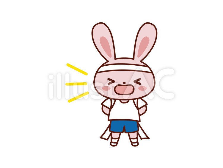 運動会 白組 うさぎ 4イラスト No 22876032|無料イラスト・フリー素材なら「イラストac」