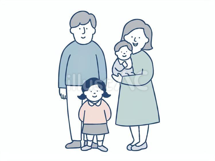 4人家族のイラスト素材イラスト No 24734712｜無料イラスト・フリー素材なら「イラストac」
