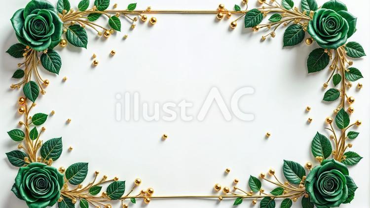 Free Vectors | Green rose frame