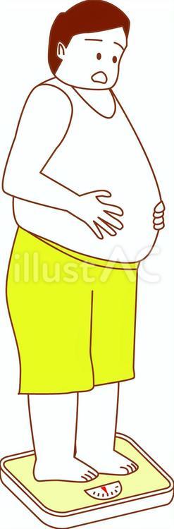太るイラスト - No: 24220140／無料イラスト/フリー素材なら「イラストAC」