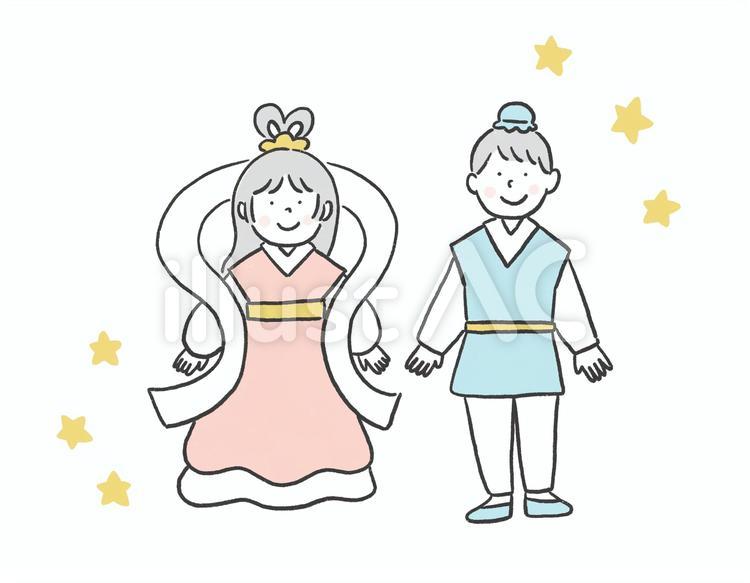 七夕 彦星と織姫イラスト No 22773795/無料イラスト フリー素材なら「イラストac」