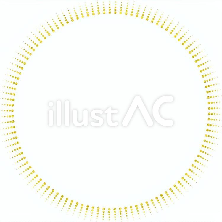 ドットの集中線（金）イラスト - No: 22816195／無料イラスト/フリー素材なら「イラストAC」