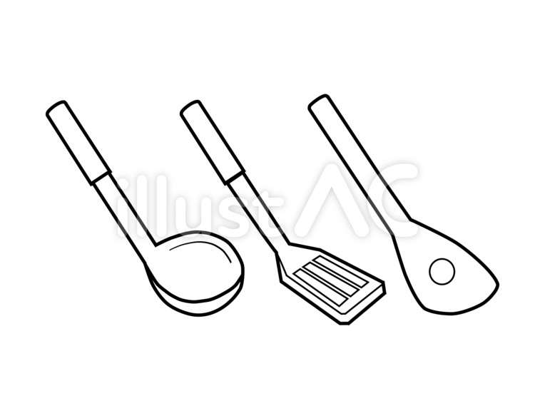 シンプル線画 調理器具イラスト - No: 22611816｜無料イラスト・フリー素材なら「イラストAC」