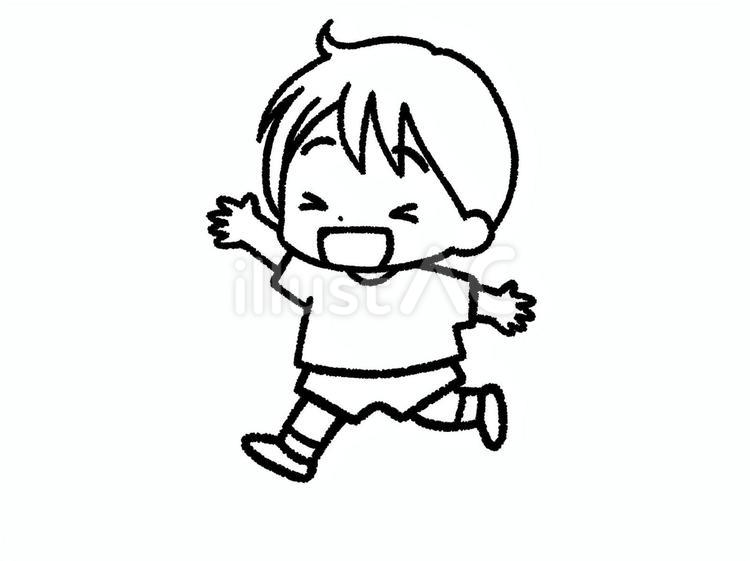 Free Vectors | Line drawing * Boy running around