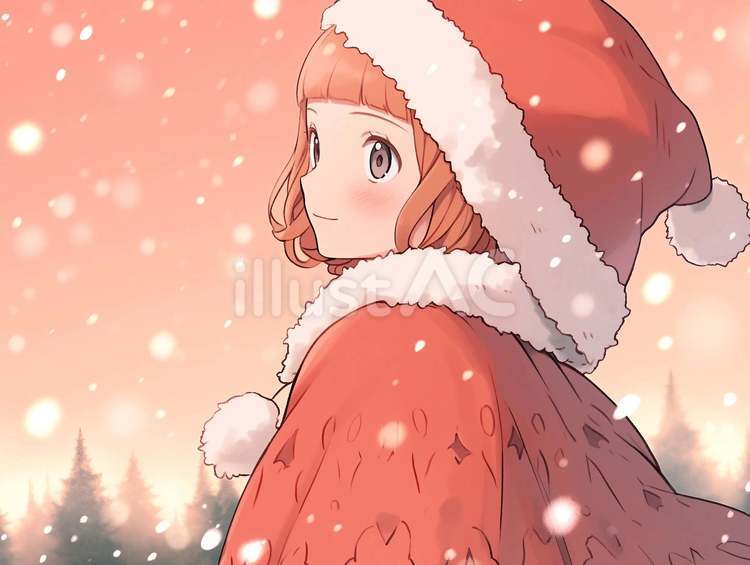 サンタに仮装した女性のイラストイラスト - No: 24154391｜無料イラスト・フリー素材なら「イラストAC」