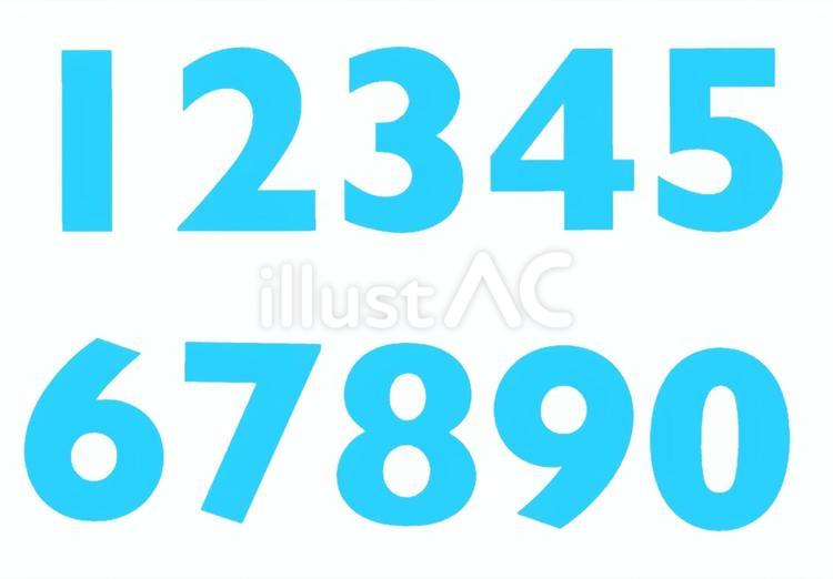 Free Vectors | Light blue numbers