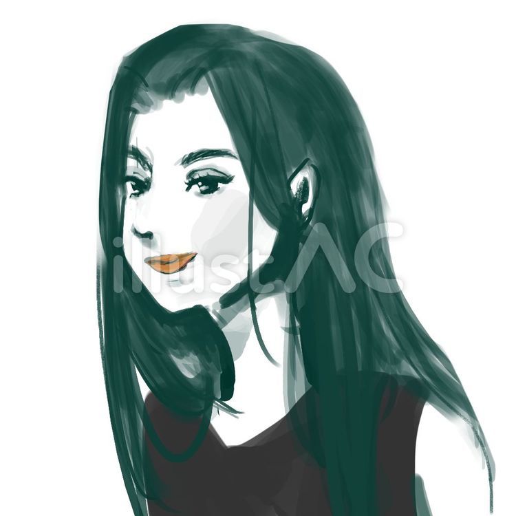 ロングの髪の毛の化粧をした美人イラスト - No: 2542703｜無料イラスト・フリー素材なら「イラストAC」
