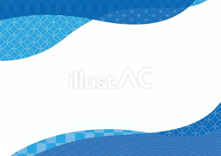 Free Vectors | Blue Japanese pattern curve background material