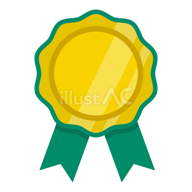 Free Vectors | green ribbon gold medal sticker