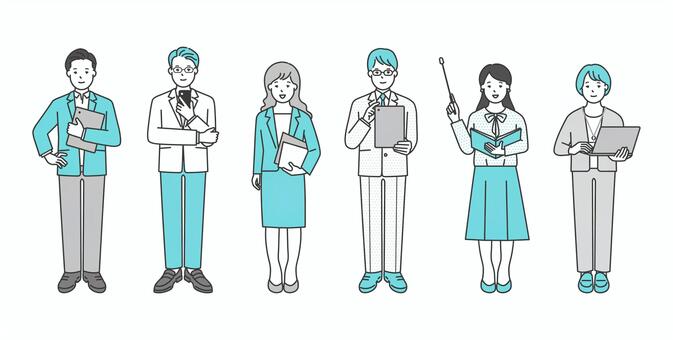 働くビジネスパーソンのイラストセット素材イラスト - No: 27157989｜無料イラスト・フリー素材なら「イラストAC」