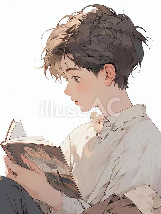 読書する男性イラスト - No: 23943559｜無料イラスト・フリー素材なら「イラストAC」