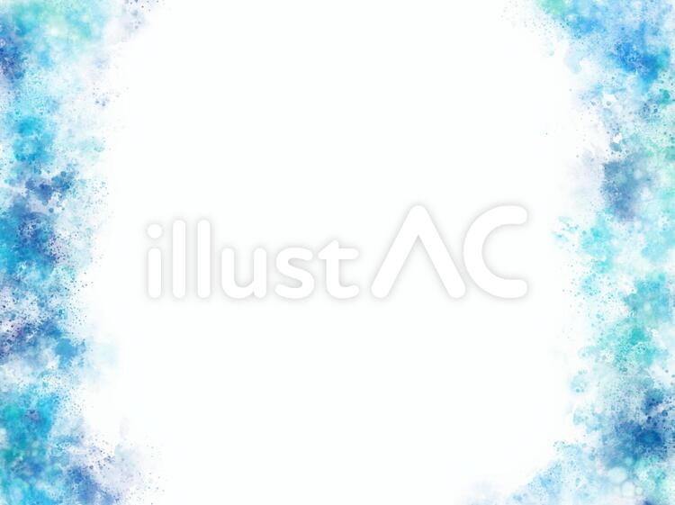 水彩 フレーム 青イラスト - No: 1676362｜無料イラスト・フリー素材なら「イラストAC」