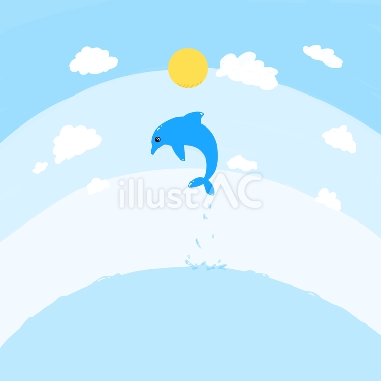 Free Vectors | Dolphins and blue sky