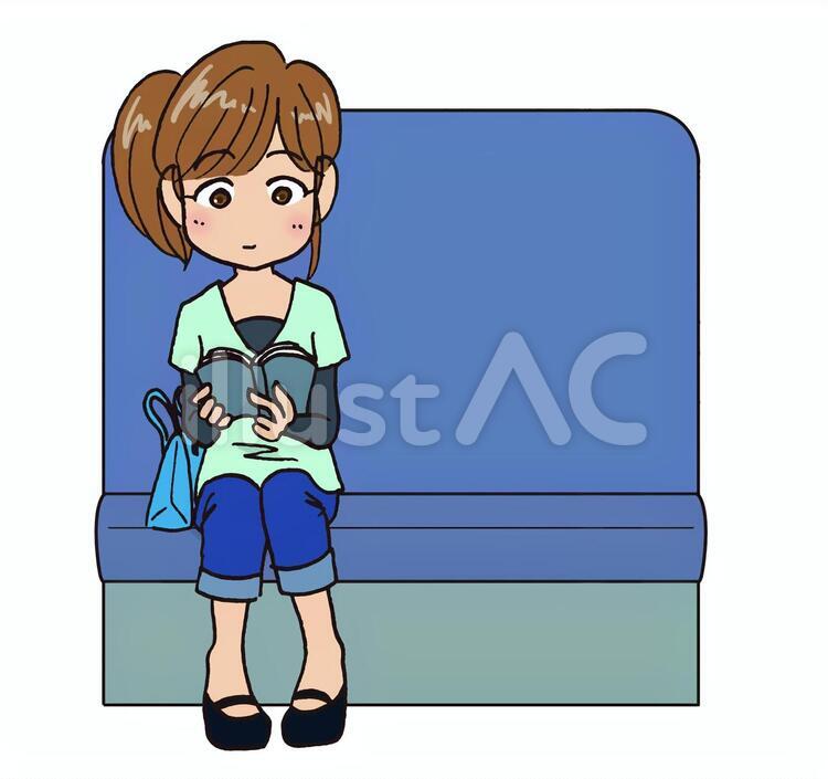 座る（女の子）イラスト No 22482／無料イラストなら「イラストac」