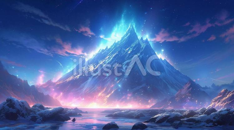 神秘的なオーロライラスト No 24113406／無料イラスト フリー素材なら「イラストac」