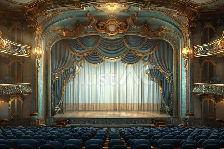 劇場内の風景と背景2イラスト - No: 25063905｜無料イラスト・フリー素材なら「イラストAC」