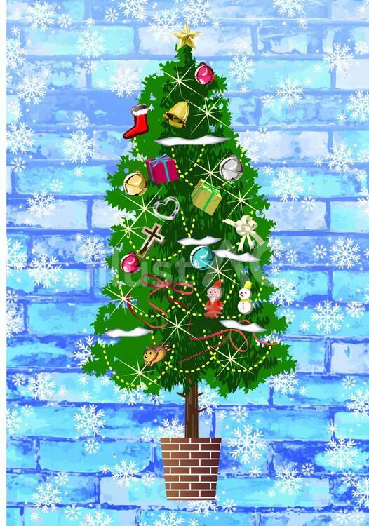 クリスマスカードクリスマスツリー イラスト - No: 27210652｜無料イラスト・フリー素材なら「イラストAC」