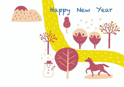 午年年賀状イラスト - No: 27116213｜無料イラスト・フリー素材なら「イラストAC」