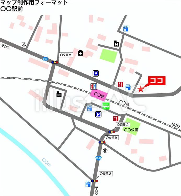 地図 道 駅 マーク アイコンイラスト - No: 22945683｜無料イラスト・フリー素材なら「イラストAC」