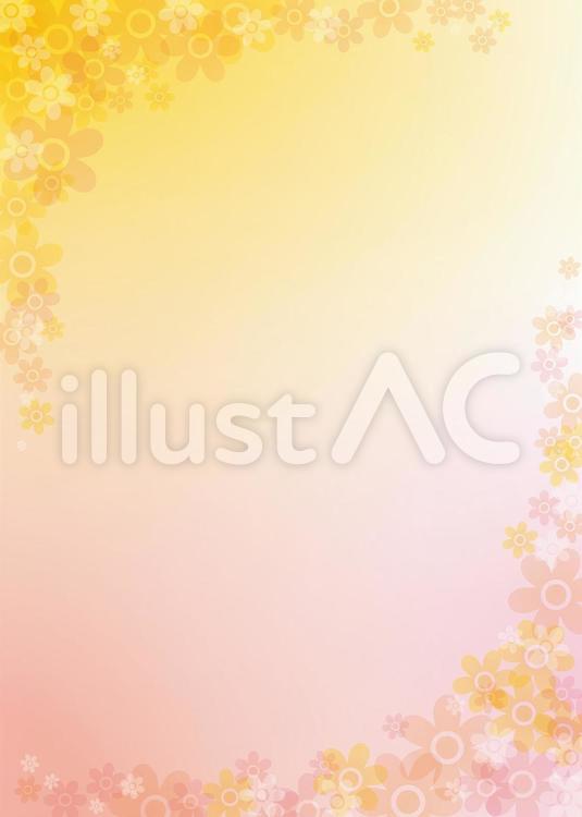 花、背景、a4縦、塗足付イラスト No 663970／無料イラスト フリー素材なら「イラストac」