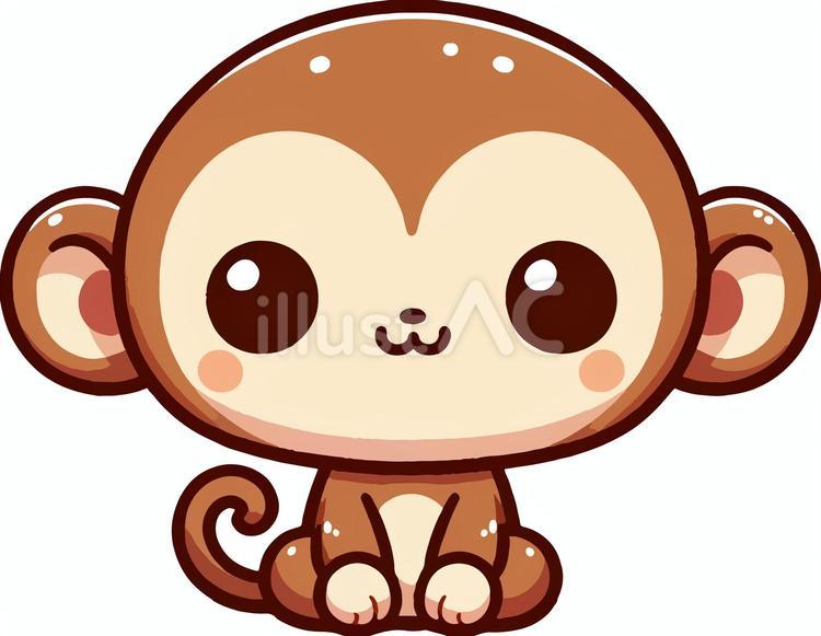 かわいいサルイラスト No 24783645｜無料イラスト・フリー素材なら「イラストac」