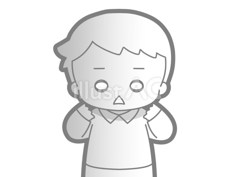 男の子-呆然230113イラスト - No: 23446453｜無料イラスト・フリー素材なら「イラストAC」