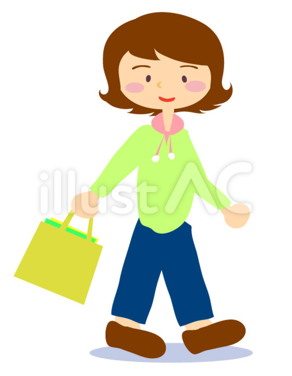 塾へ通う女の子 別の日別の服イラスト - No: 568618｜無料イラスト・フリー素材なら「イラストAC」