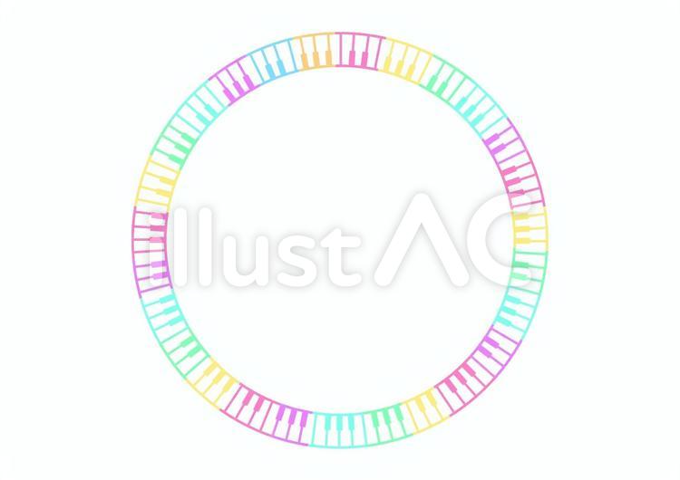 Free Vectors | Keyboard Ring Round Piano Musical Instrument Frame