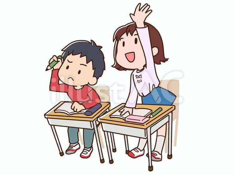 授業中の子供たちイラスト - No: 2468678｜無料イラスト・フリー素材なら「イラストAC」