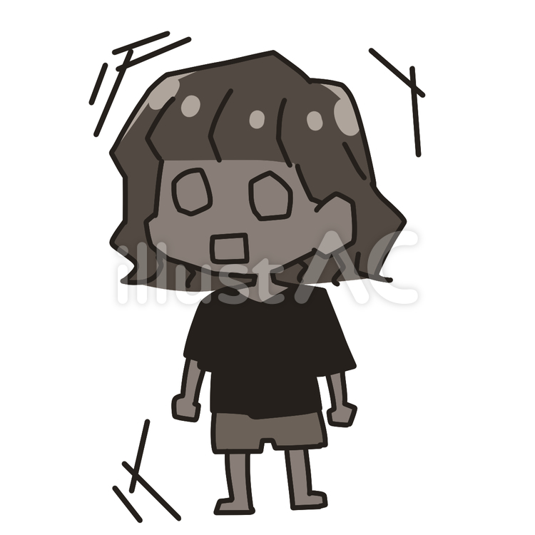 固まる 女性イラスト - No: 1928362｜無料イラスト・フリー素材なら「イラストAC」