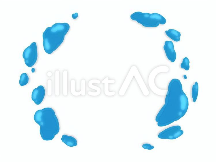 Free Vectors | Blue water round frame