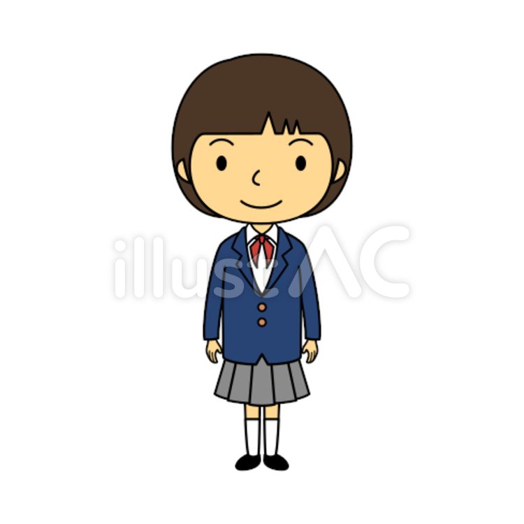 小学生 制服 女の子 4イラスト - No: 1355115｜無料イラスト・フリー素材なら「イラストAC」