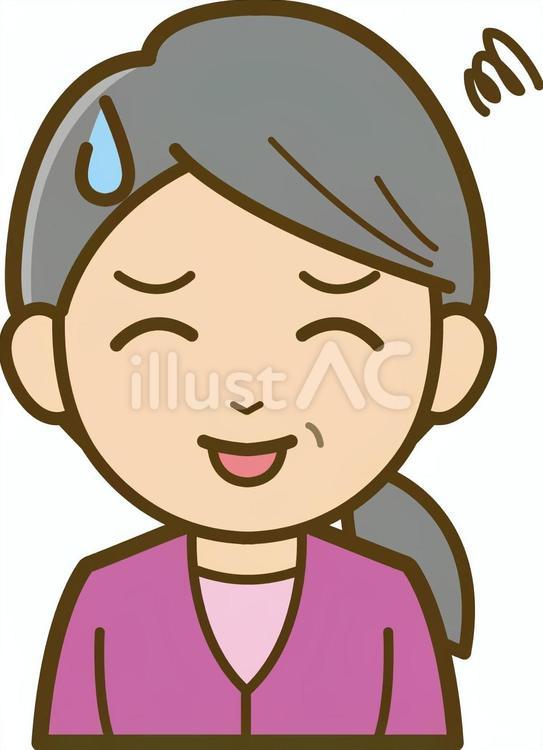 シニア女性01アイコン_残念イラスト - No: 25138669｜無料イラスト・フリー素材なら「イラストAC」